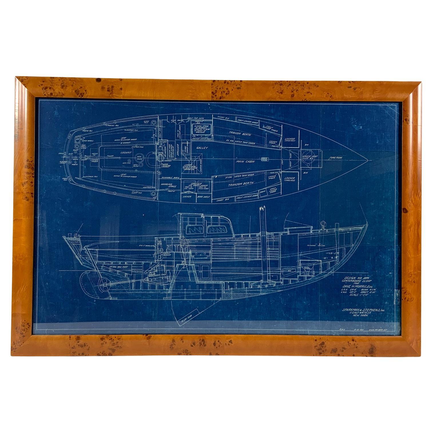 Morris Rosenfeld Black and White Photograph of a Marconi-Rigged Sloop ...