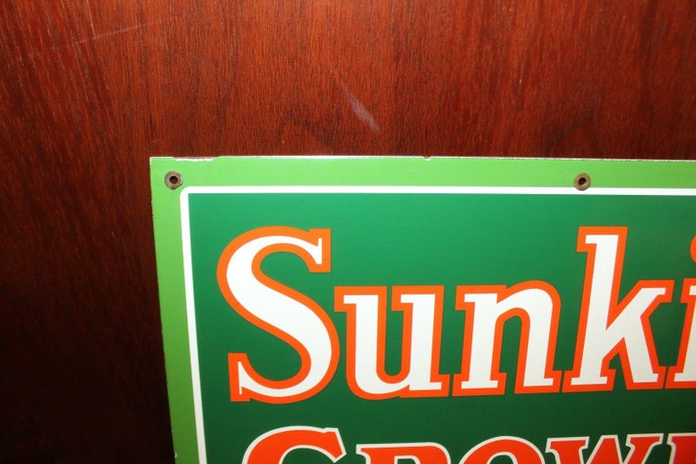 Original Sunkist Grower Enamel Metal Sign From Disney Sunkist Store ...