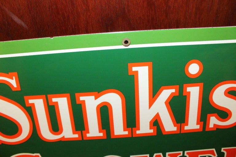 Original Sunkist Grower Enamel Metal Sign From Disney Sunkist Store ...