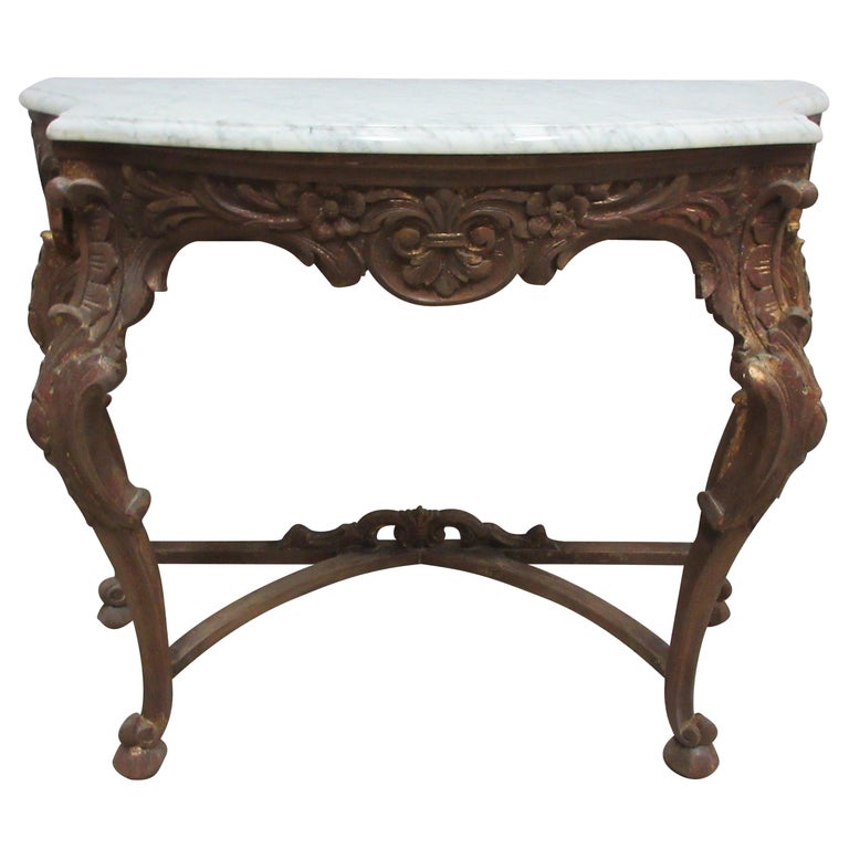 Original Swedish Rococo Console Table For Sale at 1stDibs
