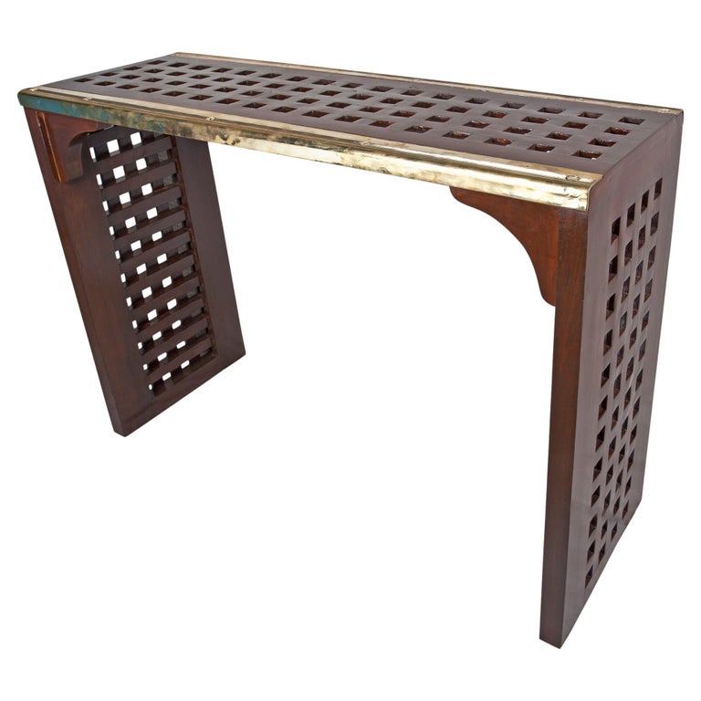 Original Teak Decking Console or Sofa Table by Deborah Lockhart ...
