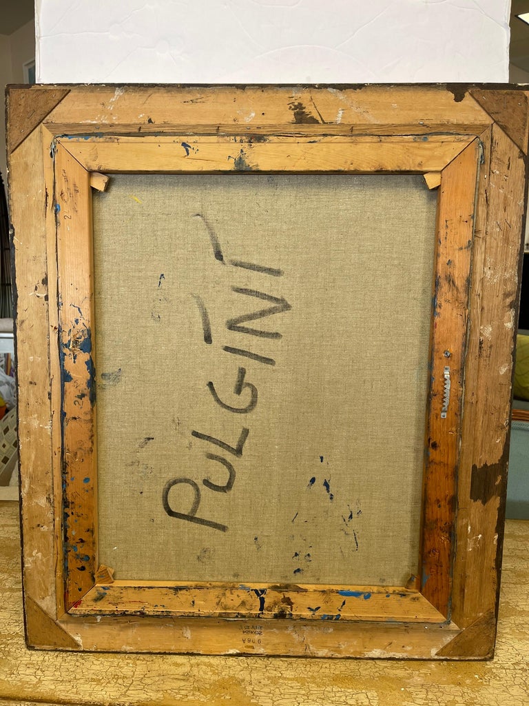 Original Thomas Pulgini Oil Painting Modern Art Two Ladies For Sale at ...