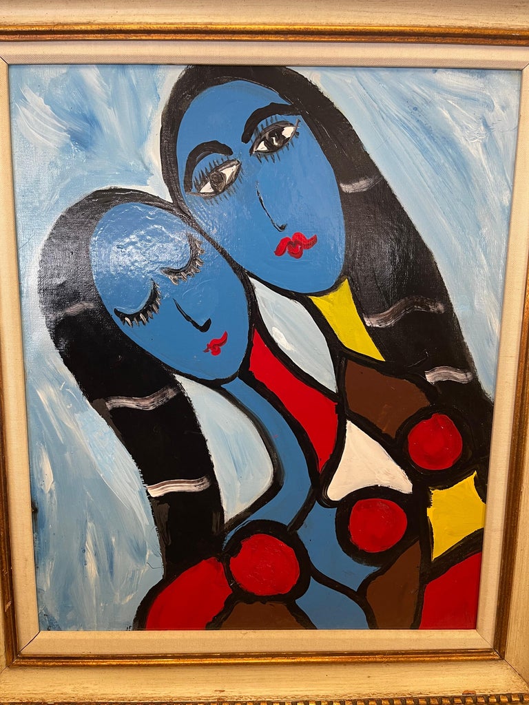 Peinture à l'huile originale de Thomas Pulgini « Two Ladies » (deux ...