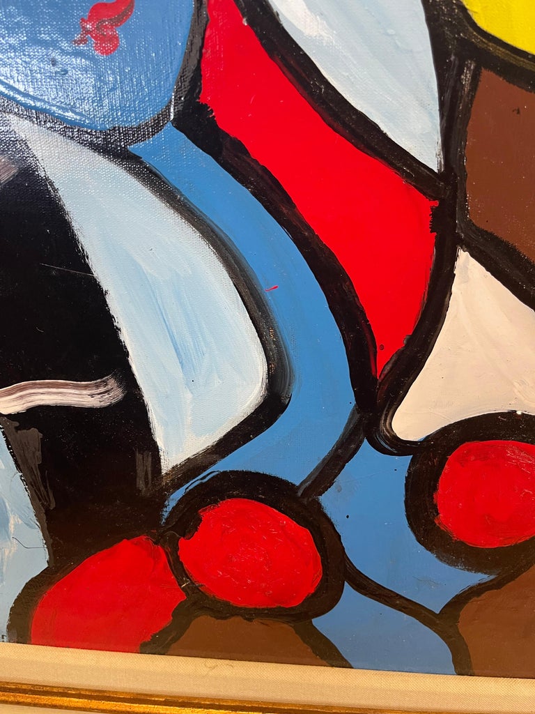 Original Thomas Pulgini Oil Painting Modern Art Two Ladies For Sale at ...