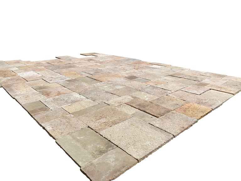 Original Timeless French Style Burgundy Reclaimed Limestone Floor at ...