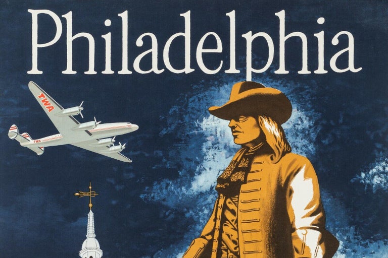 Original Twa Poster-Swanson-Philadelphia Liberty Bell Lockheed ...