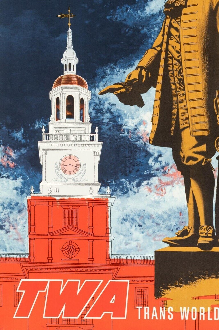 Original Twa Poster-Swanson-Philadelphia Liberty Bell Lockheed ...
