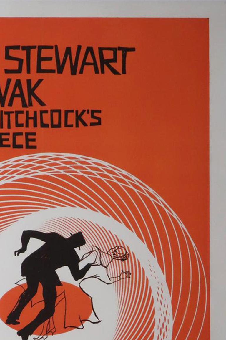 Original Vertigo Film Movie Poster, Hitchcock, Saul Bass, 1958 For Sale ...
