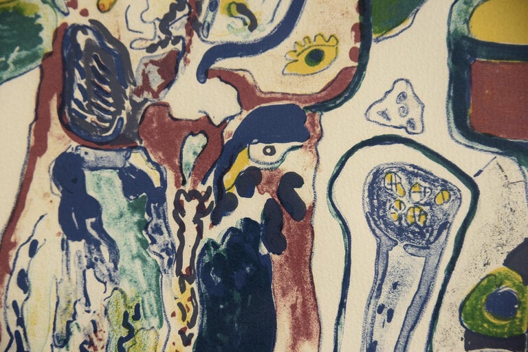 Original Vintage Abstract Color Lithograph, Komposition by Anders ...