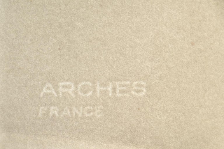 Original Vintage Abstract Color Serigraphy on a Woven Paste by Yannick ...