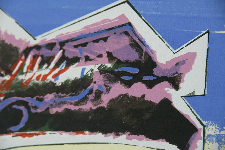 Original Vintage Abstraction Color Lithograph on Fabriano Paper by ...