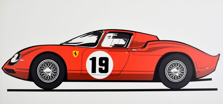 Original Vintage Advertising Poster Ferrari Racing Car 250LM Sportscar ...
