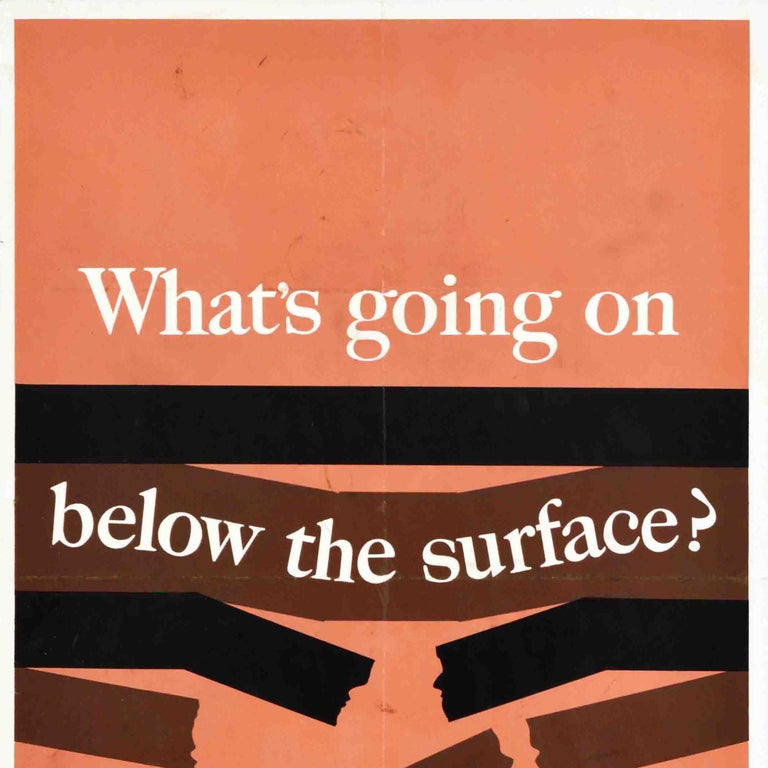 Original Vintage Advertising Poster Financial Times Below The Surface ...