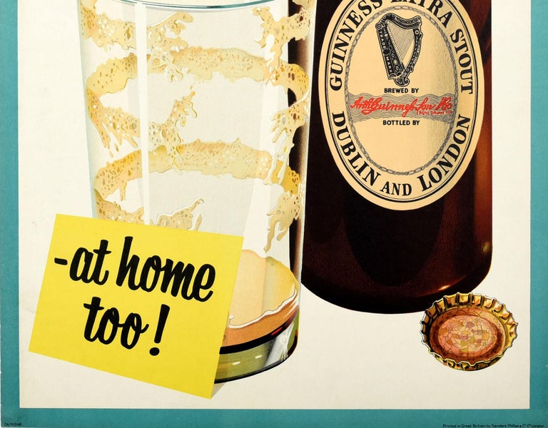 Original Vintage Advertising Poster Guinness Goodness Irish Stout Beer ...