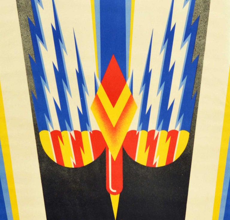 Original Vintage Advertising Poster Imperial Radio Art Deco Speed Your ...