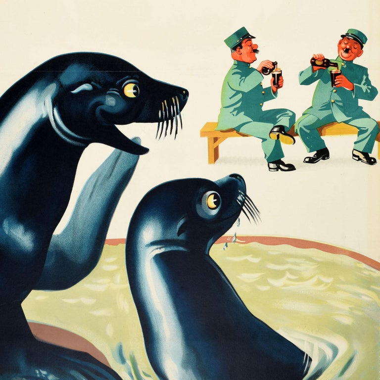 Original Vintage Advertising Poster Lovely Day For A Guinness Seal ...