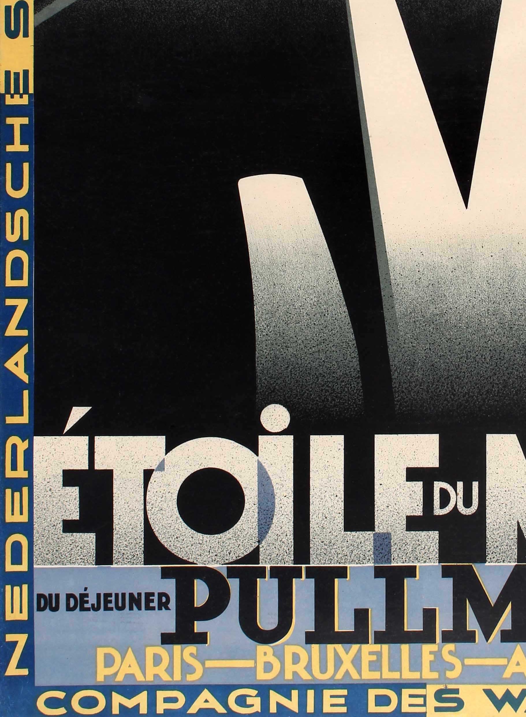 Original Vintage Art Deco Design Etoile Du Nord Pullman French Railway ...