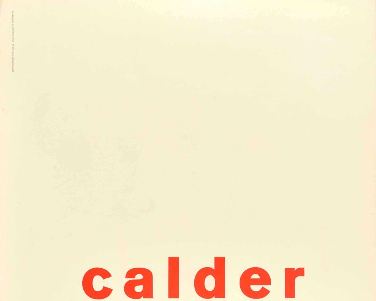 Original Vintage Art Exhibition Poster Alexander Calder Kinetic Mobile ...