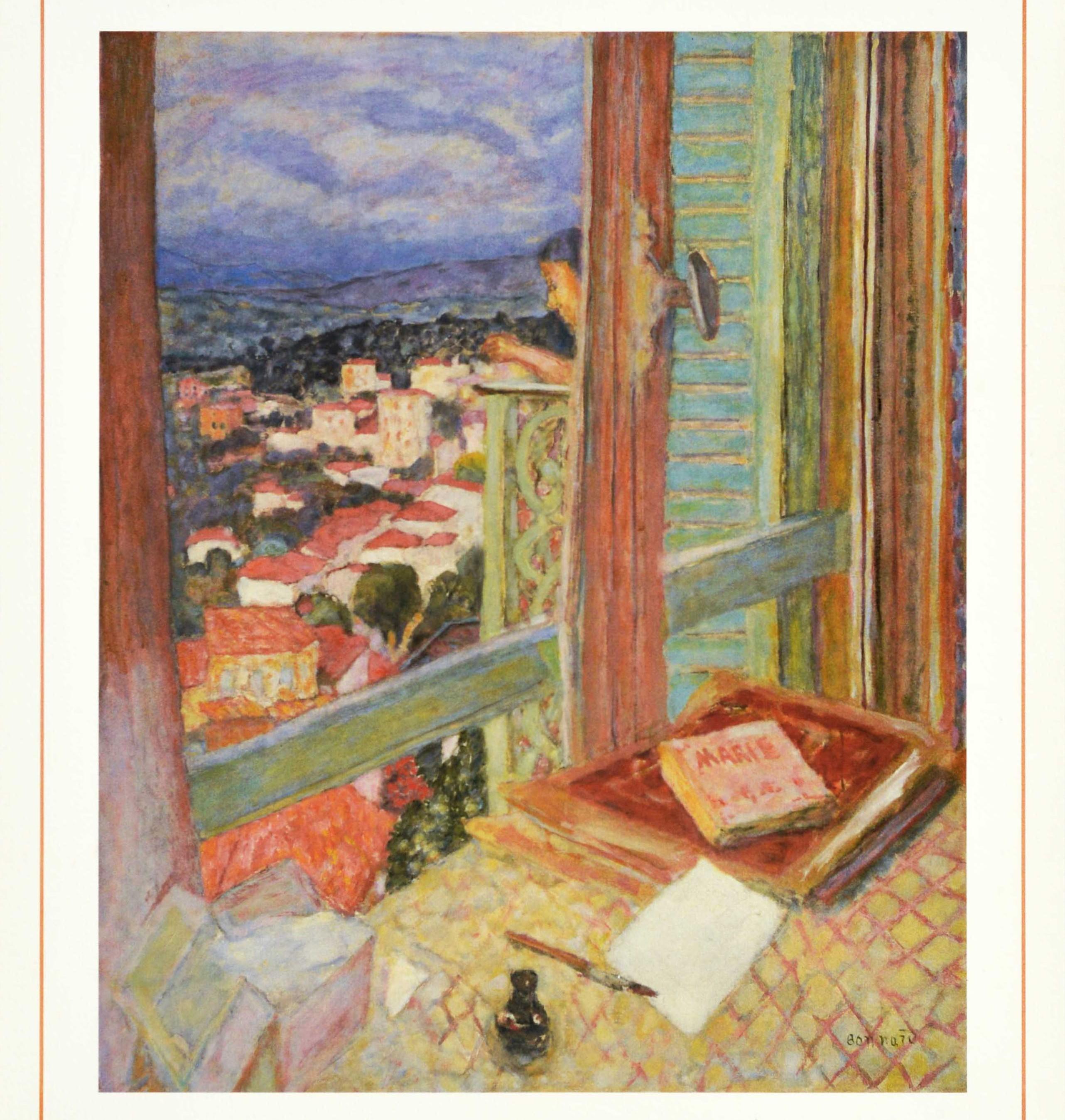 Original Vintage Art Exhibition Poster The Window Pierre Bonnard Tate ...