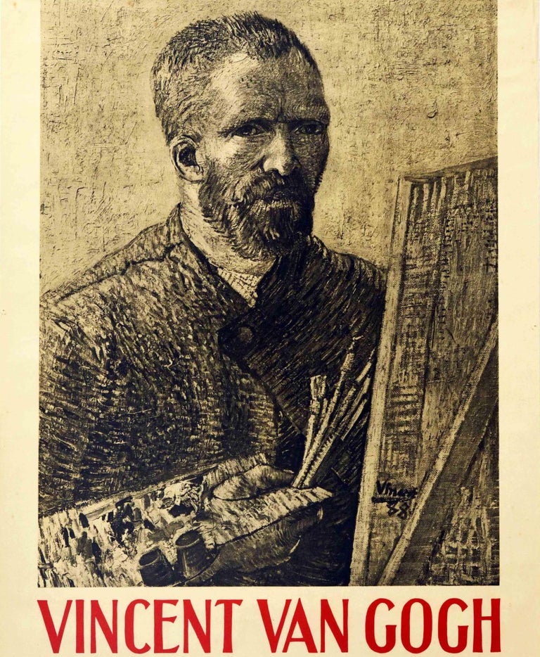 Original Vintage Art Exhibition Poster Vincent Van Gogh In Het ...