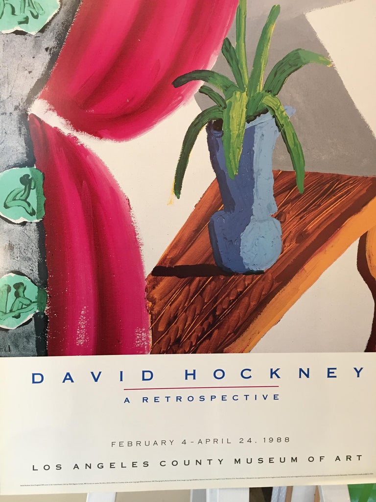 Original Vintage Art Poster 'Still Life with Magenta Curtain' David ...