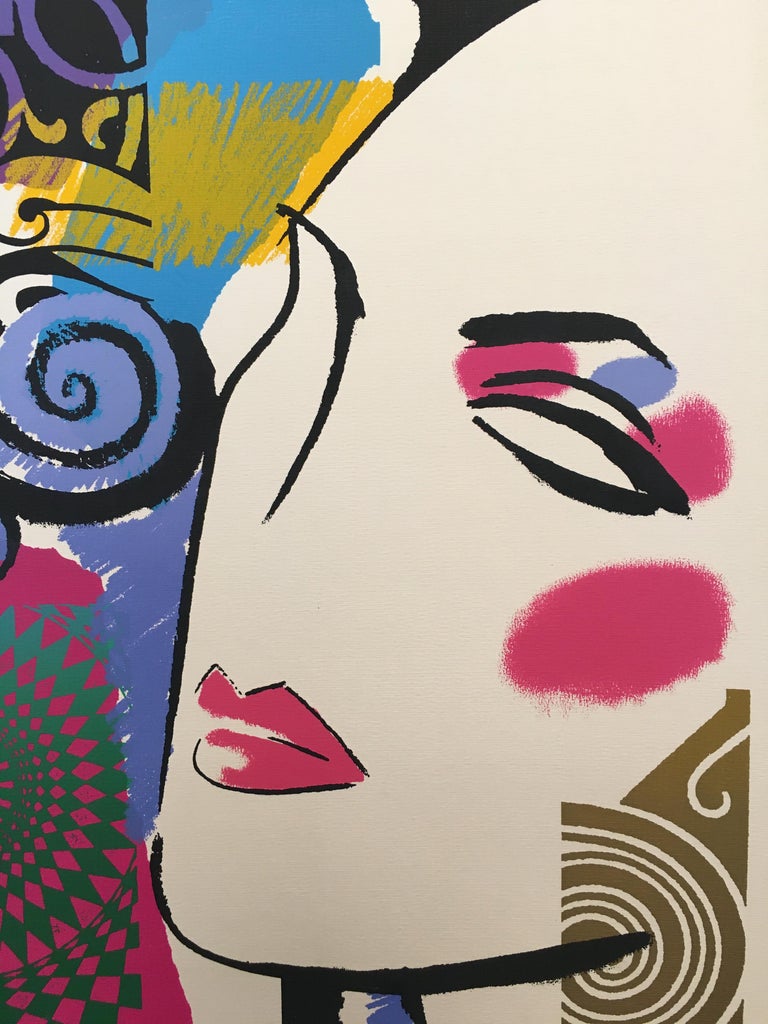 Original Vintage Bally Fashion Poster circa 1970s 'Bally Woman' Linen ...