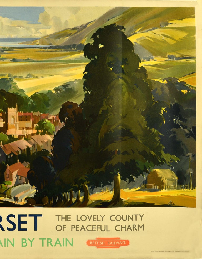 Original Vintage British Railways Travel Poster Somerset Claude Buckle ...
