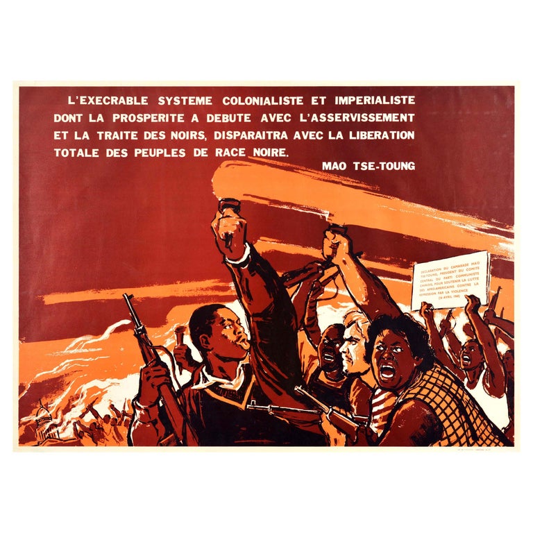 Original Vintage Chinese Propaganda Poster Freedom Against Colonial ...