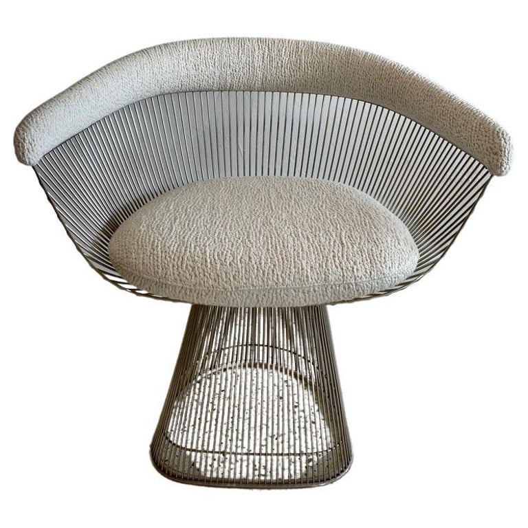 Paire de fauteuils vintage chroms d'origine Warren Platner pour KNOLL ...