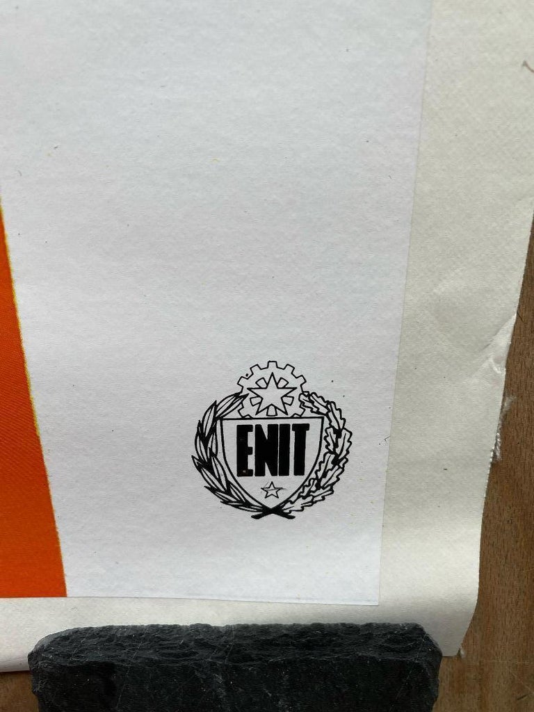 Original Vintage ENIT Skiing Poster Advertising Santo Stefano d'avesta ...