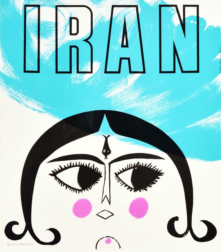 Original Vintage Exhibition Poster Iran People Of The Wind and Earth ...