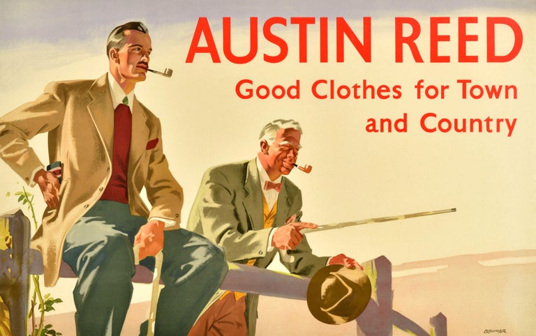 Original Vintage Fashion Advertising Poster Austin Reed Good Clothes ...