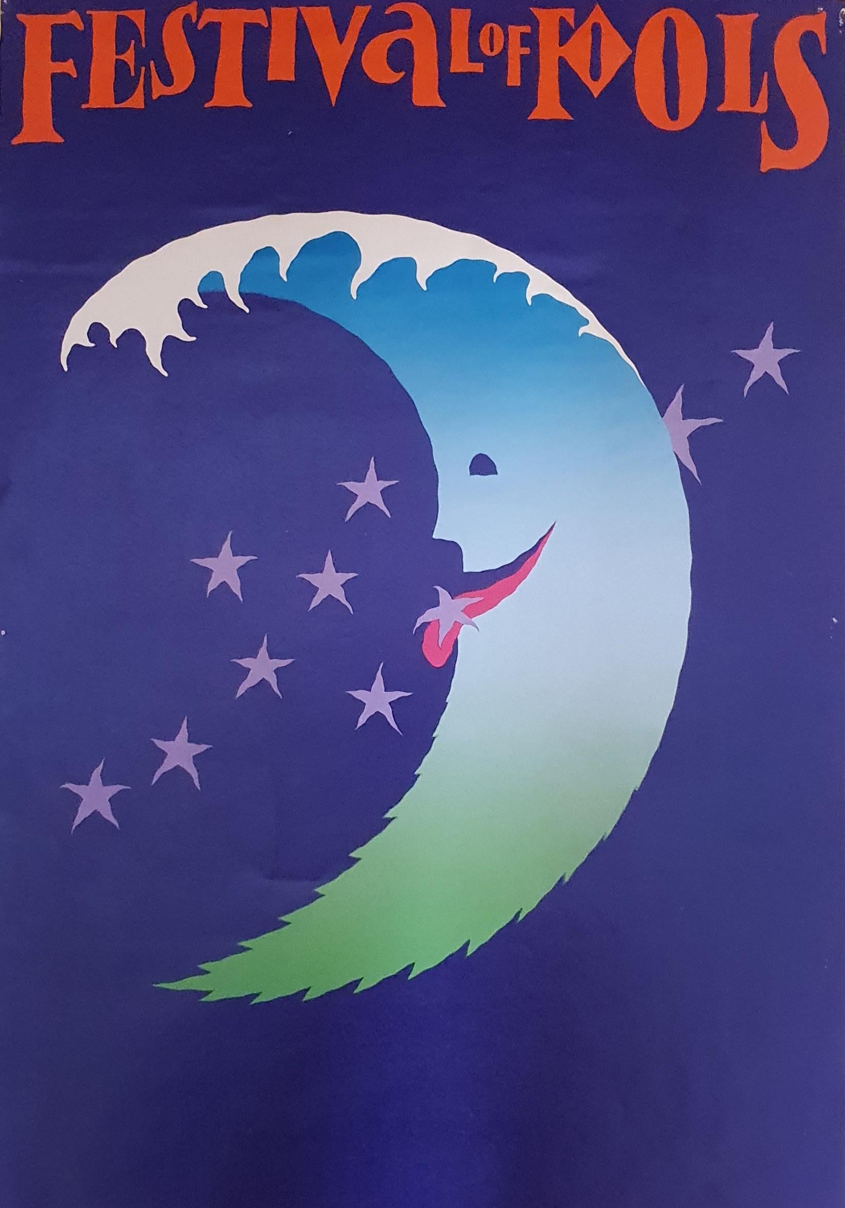 Original vintage "Festival of Fools" poster 1970s at 1stDibs