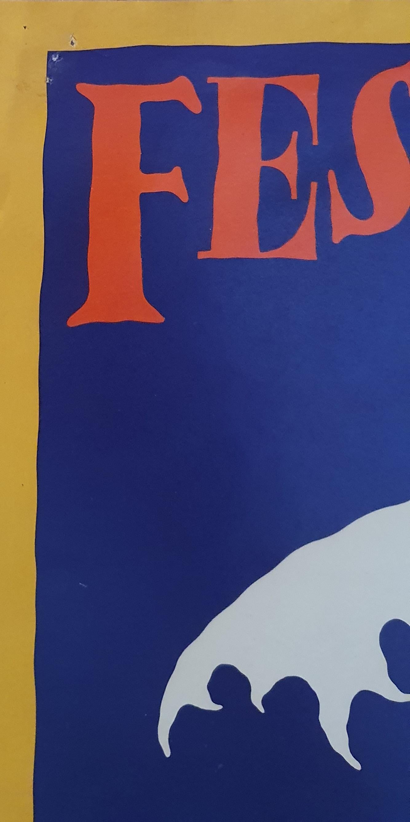 Original vintage "Festival of Fools" poster 1970s at 1stDibs