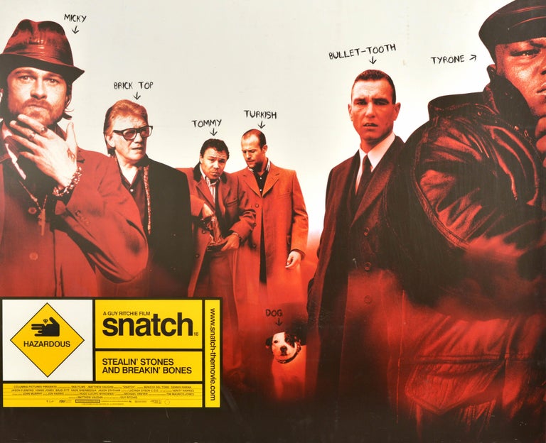 Original Vintage Film Poster For Snatch Crime Comedy Movie Guy Ritchie ...