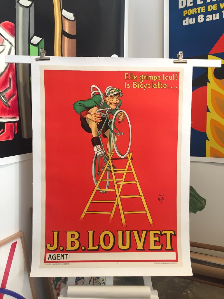 Original Vintage French Cycling and Bicycle Poster J.B. Louvet by Mich ...