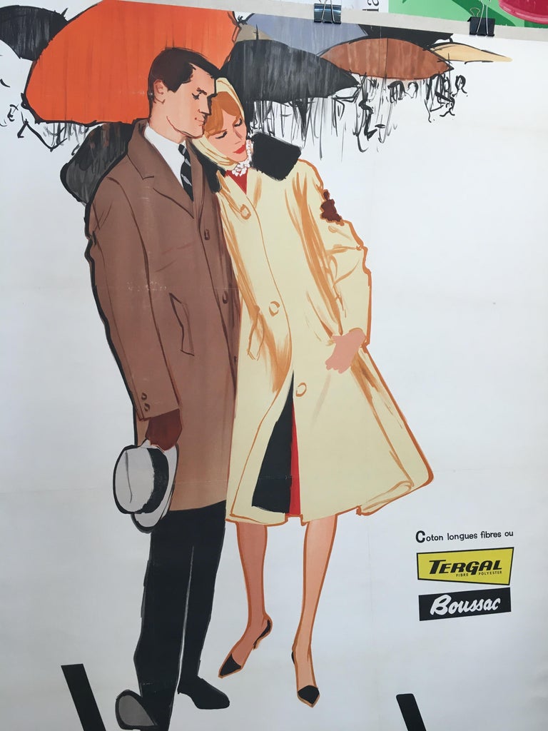 Original Vintage French Fashion Advertisement Poster 'Blizzand Couple ...