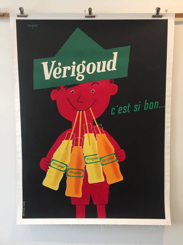 Original Vintage French Poster, Verigoud by Savignac For Sale at 1stDibs