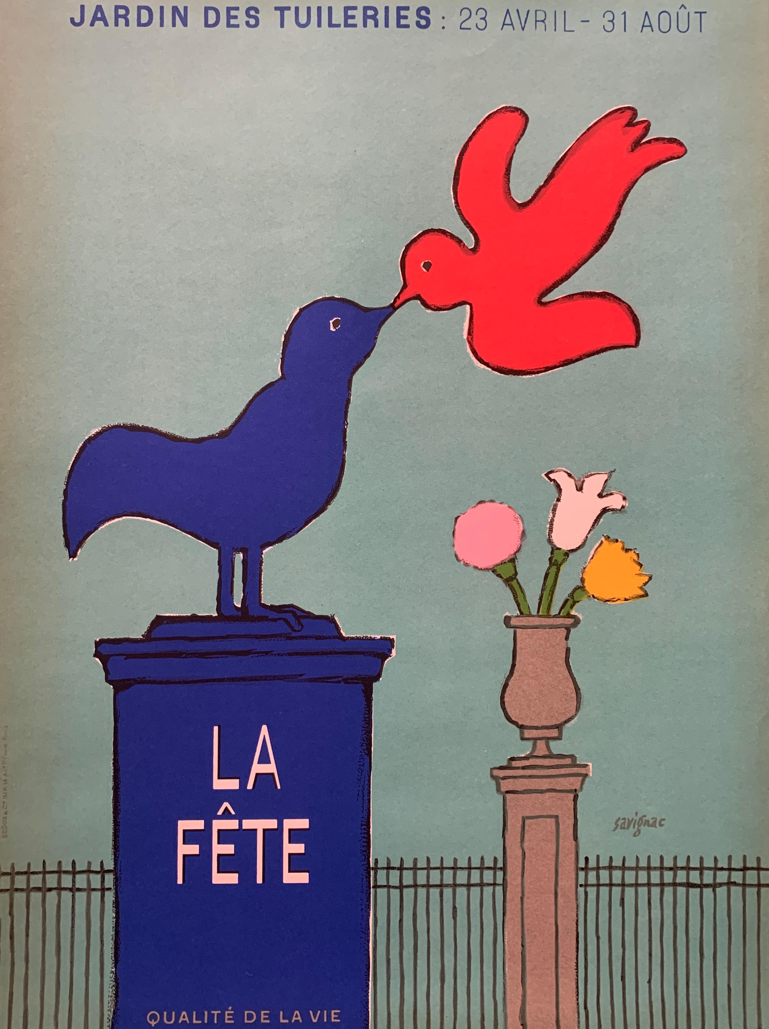 Original Vintage French Poster 'Jardin Des Tuleries La Fete' 1976 ...