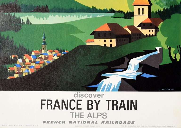 Original Vintage French Railway Travel Poster Discover France By Train ...