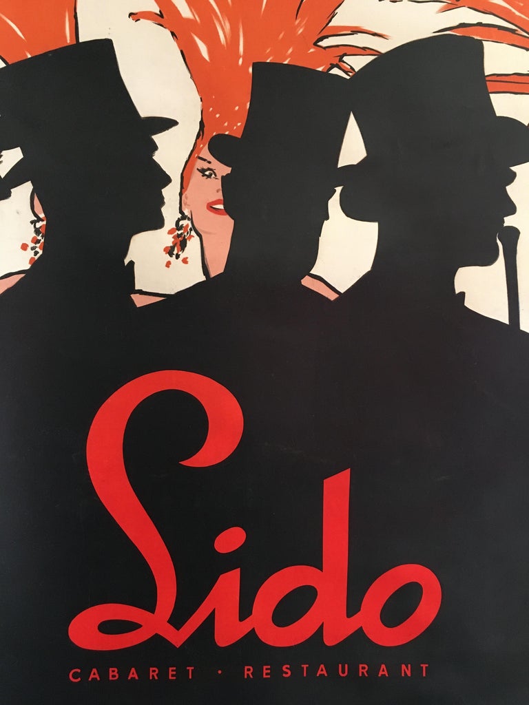 Original Vintage French Theatre and Cabaret Poster 'Lido C’est ...