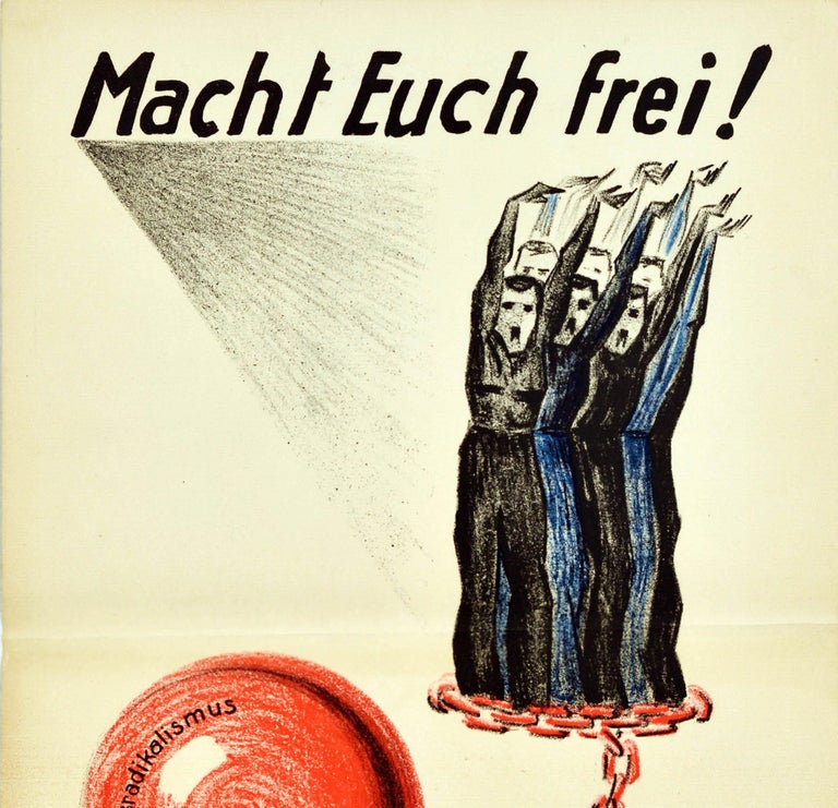 Original Vintage German Propaganda Poster Macht Euch Frei Free Yourself ...