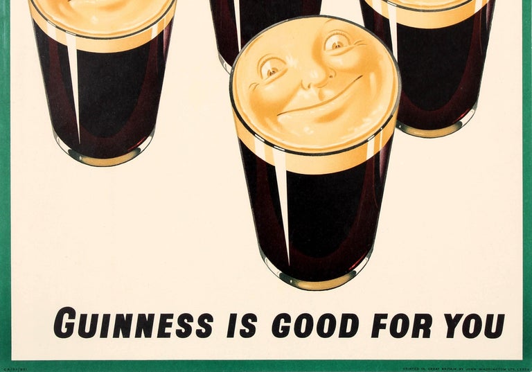 Original Vintage Guinness Is Good For You Poster A Guinness A Day Beer ...