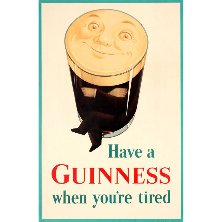 Original Vintage Iconic Beer Drink Poster - Have a Guinness When You're ...