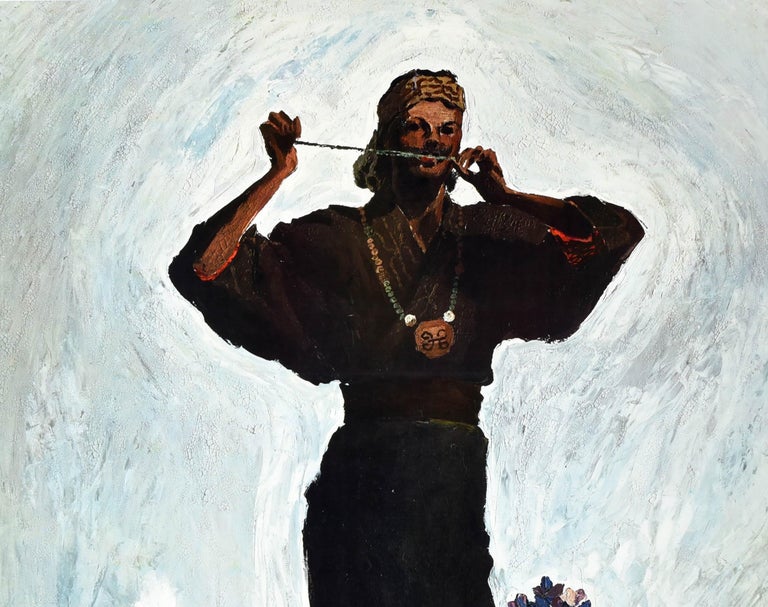 Original Vintage Japan Travel Poster Hokkaido Island Railway Music ...