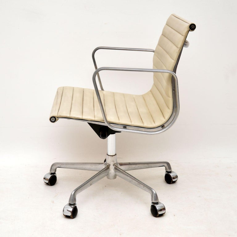 Original Vintage Leather Desk Chair by Charles Eames for ICF at 1stDibs