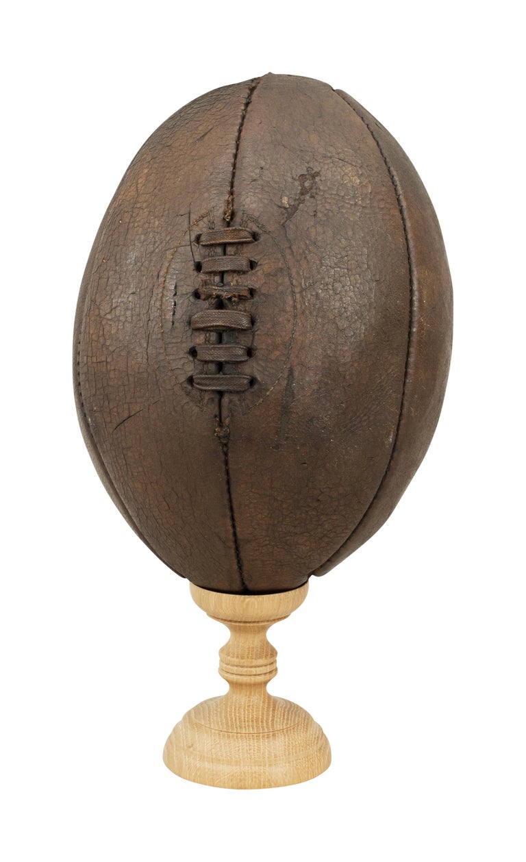 Original Vintage Leather Rugby Ball with 6 Panels at 1stDibs | vintage ...