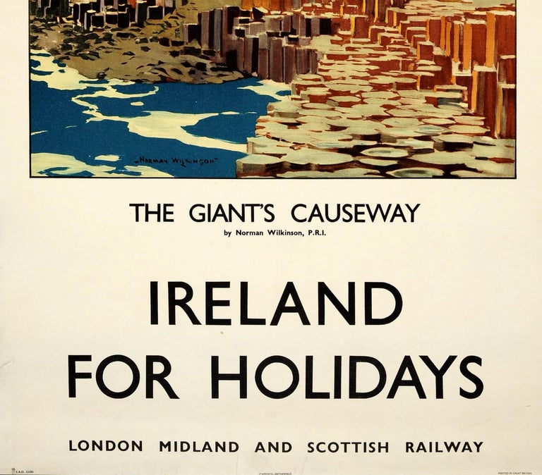 Original Vintage LMS Railway Poster The Giant's Causeway Ireland For ...