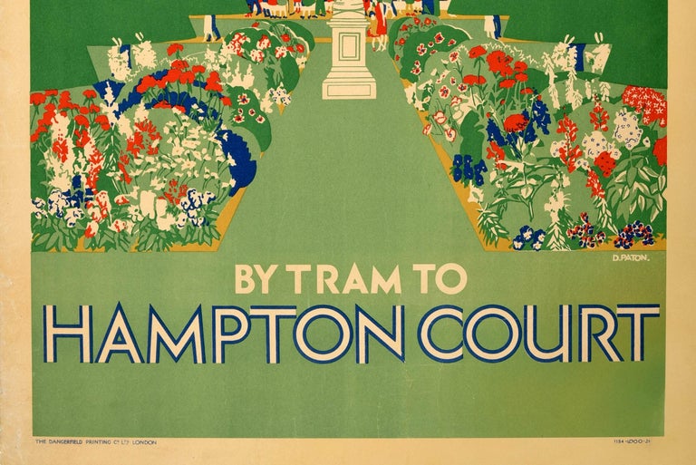 Original Vintage London Transport Poster By Tram To Hampton Court Royal ...