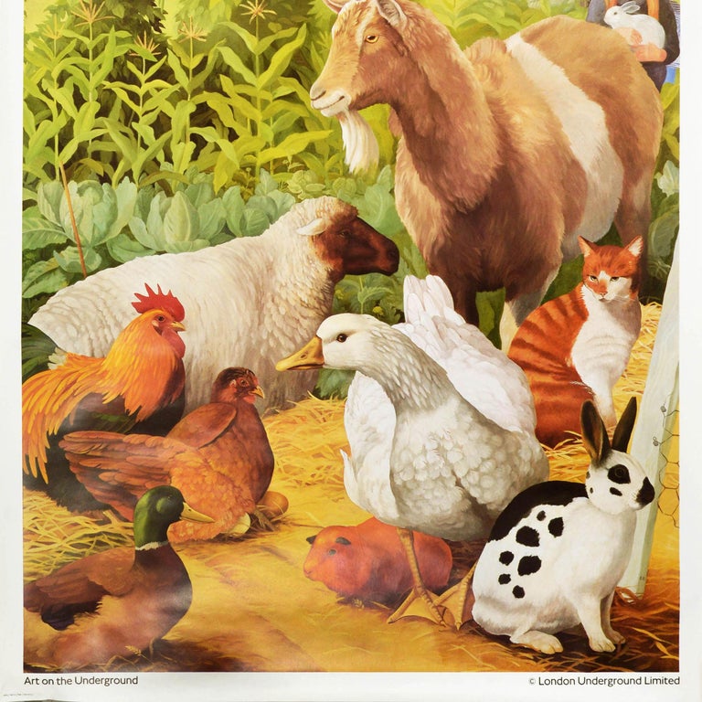 Original Vintage London Underground Poster City Farms By Tube Design ...